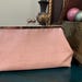Silver Clutch Purse Made With Pink Velvet and Lined With Blue and Pink ...