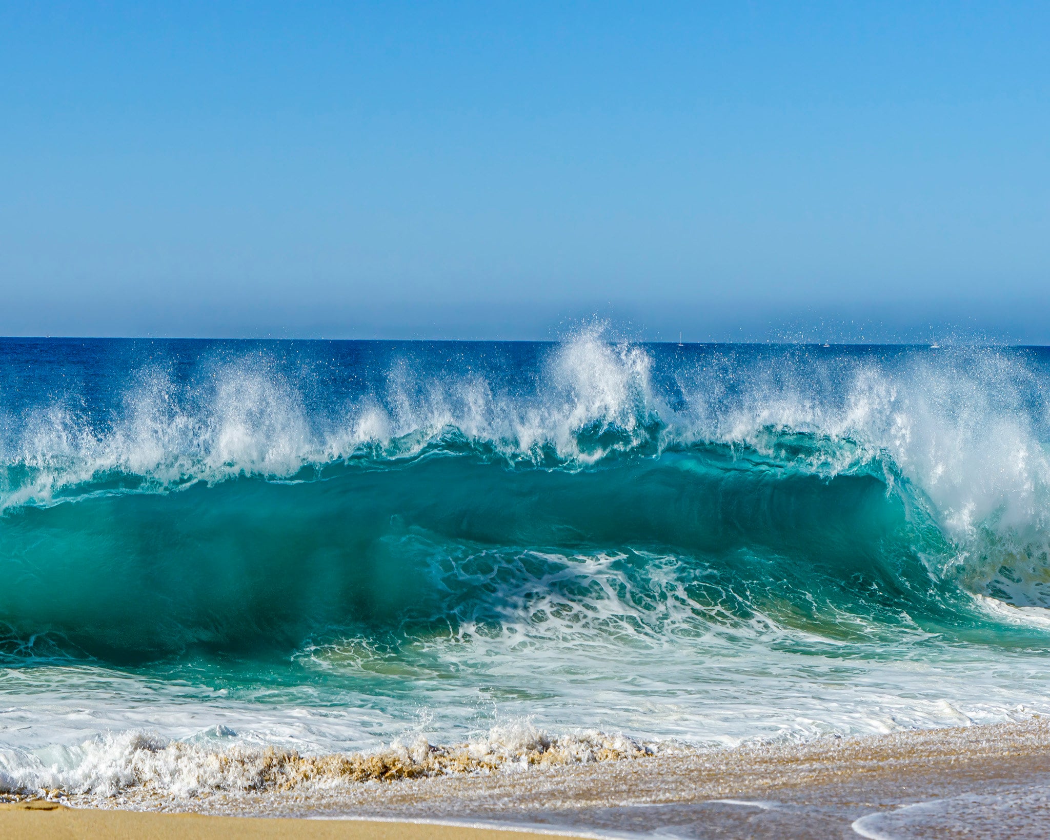 Ocean Waves Print, Blue Ocean Waves, Beach Scene, Ocean Surf Print ...