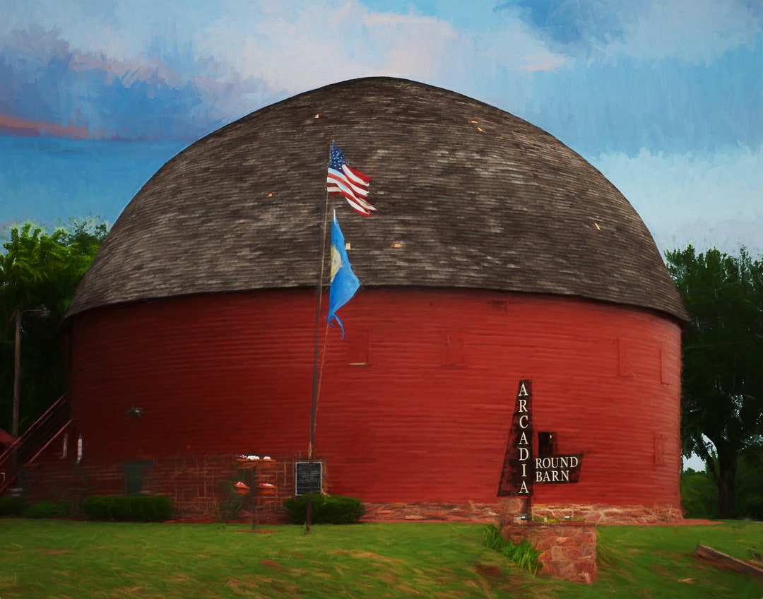 Rt. 66 Wall Art, the Round Barn, the Round Barn Print, Rt. 66 Round ...