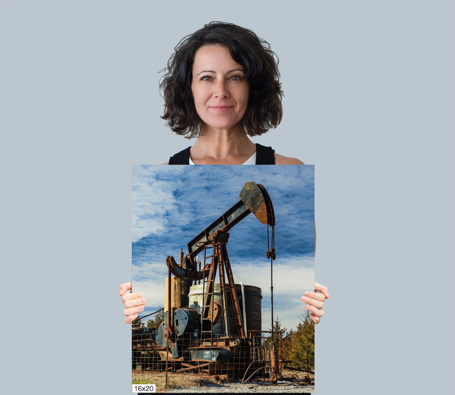 Tulsa Pump Jack Print, Oklahoma Oil Well Art - Etsy