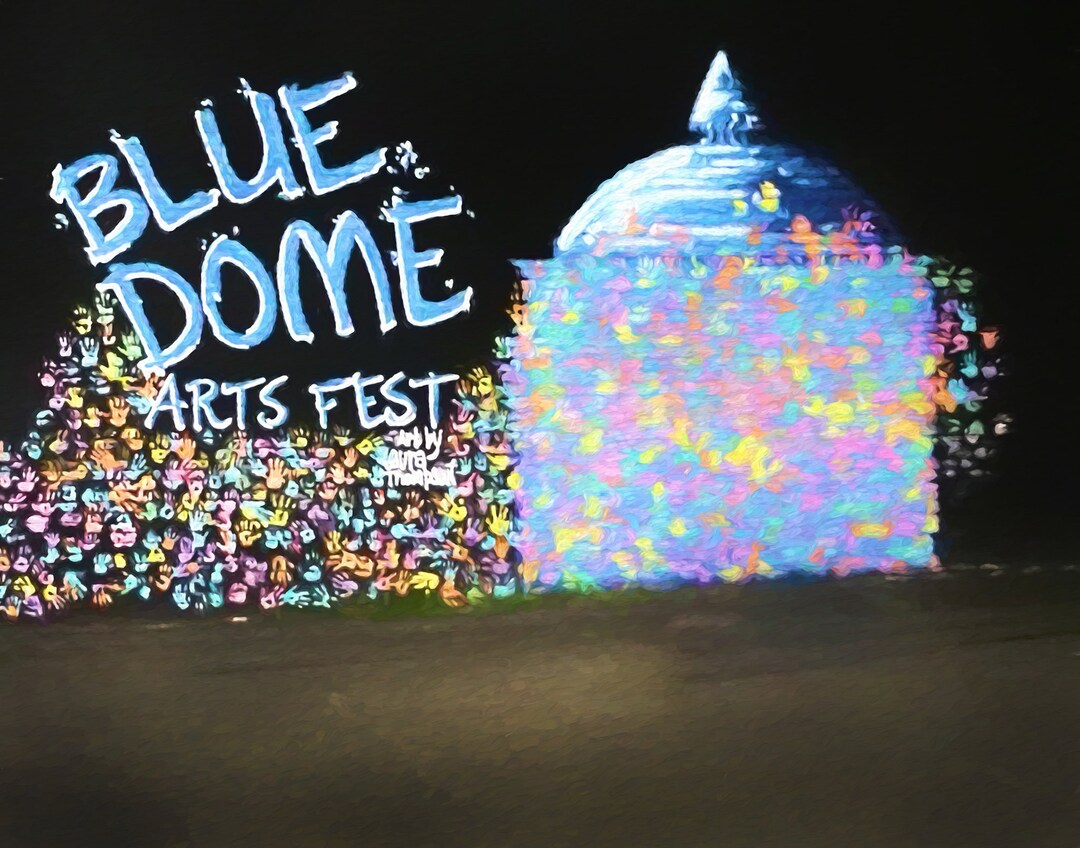 Tulsa Blue Dome Art, Tulsa Blue Dome Print, Tulsa Blue Dome Art Print ...