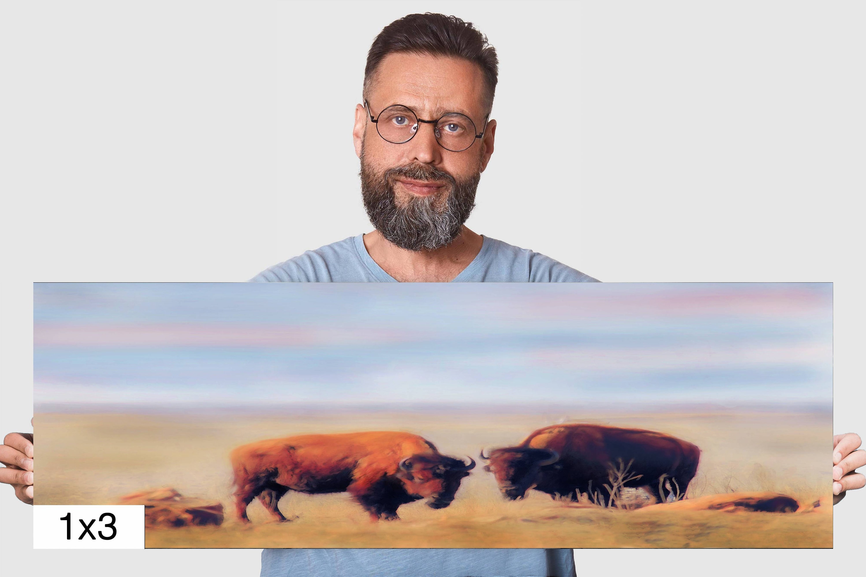 Bison Wall Art, Bison Art Print, Buffalo Art Print, Bison Canvas ...