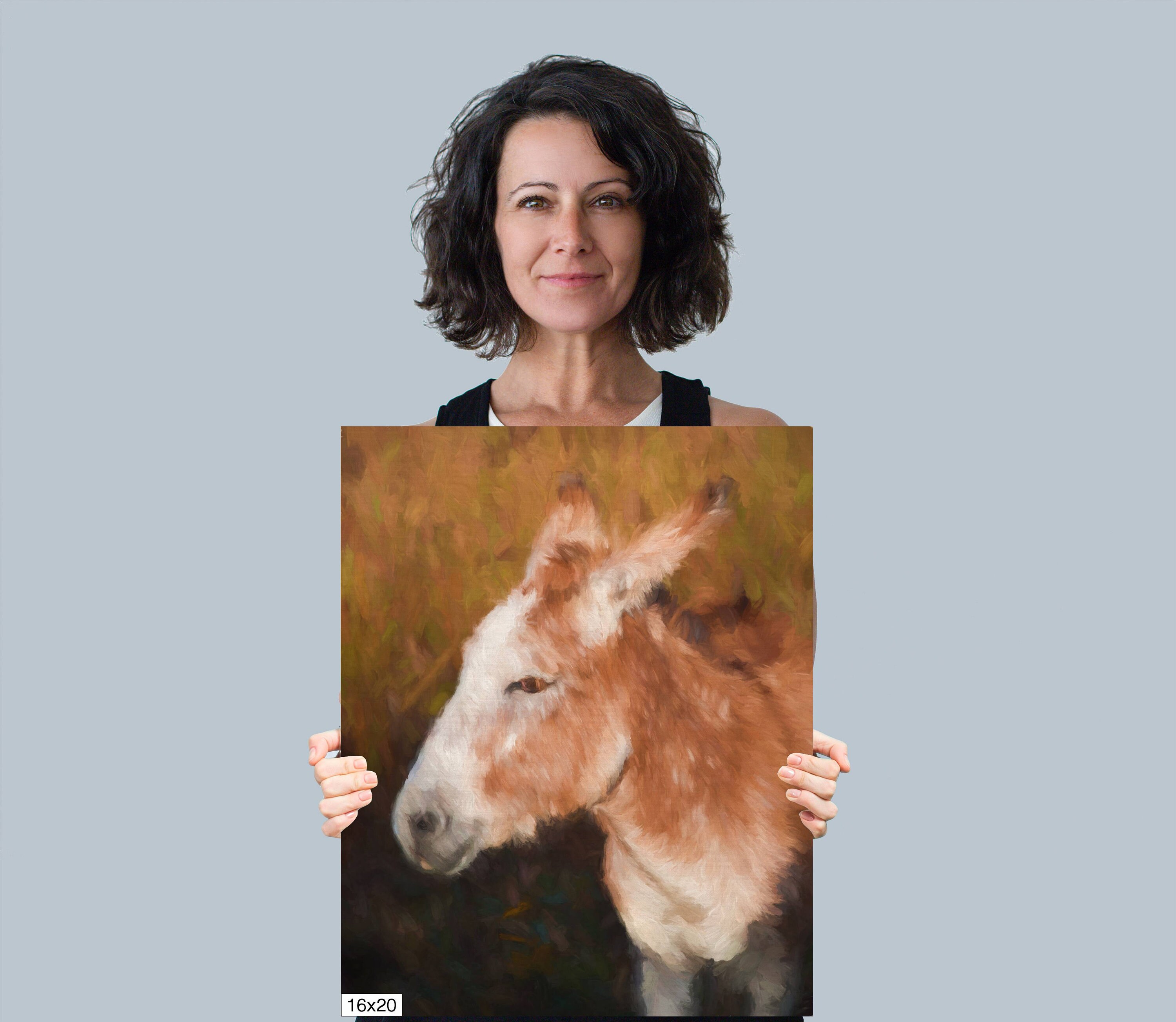 Donkey Wall Art, Donkey Wall Canvas, Nursery Donkey Print, Burro Art ...