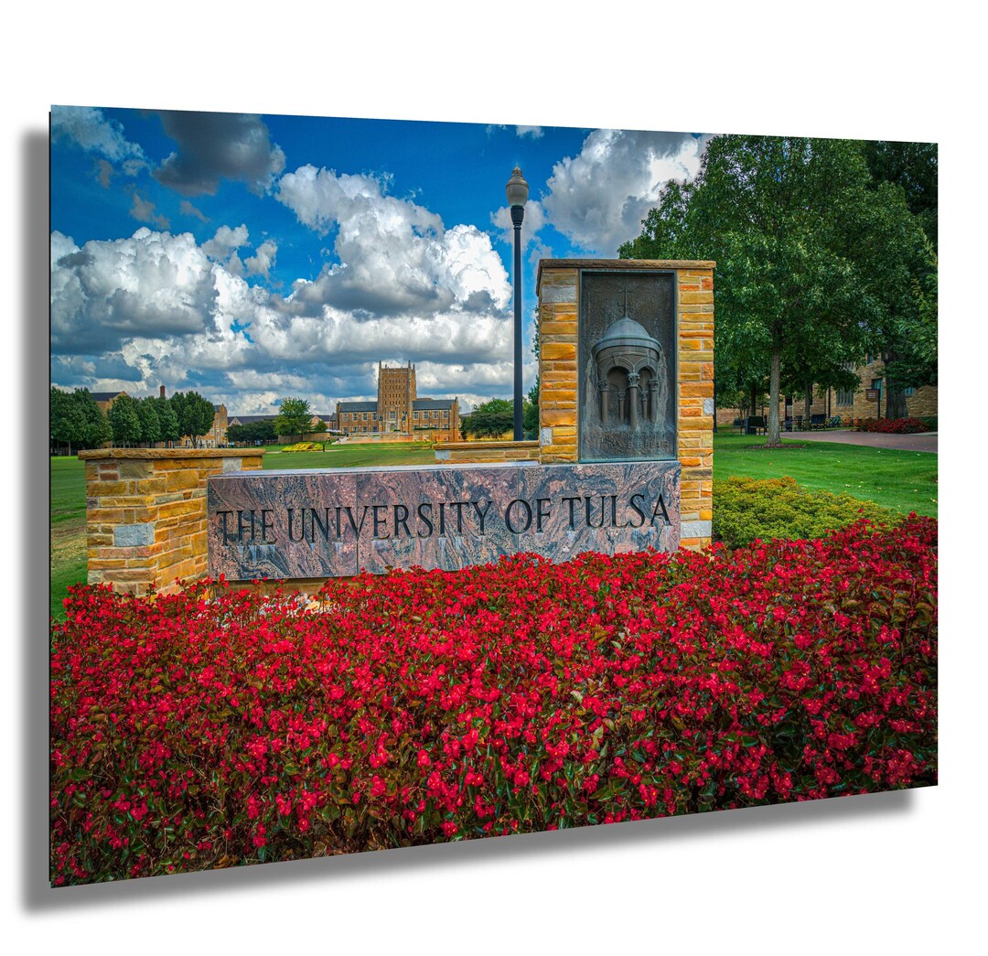 Tulsa Skyline Wall Art, Tulsa University, University of Tulsa, TU Sign ...
