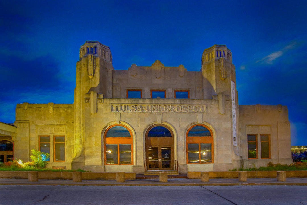 Tulsa Union Depot Print, Train Station Wall Art - Etsy