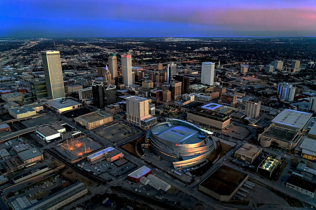 Tulsa Skyline Wall Art, Tulsa Skyline Aerial, Tulsa Skyline Print ...