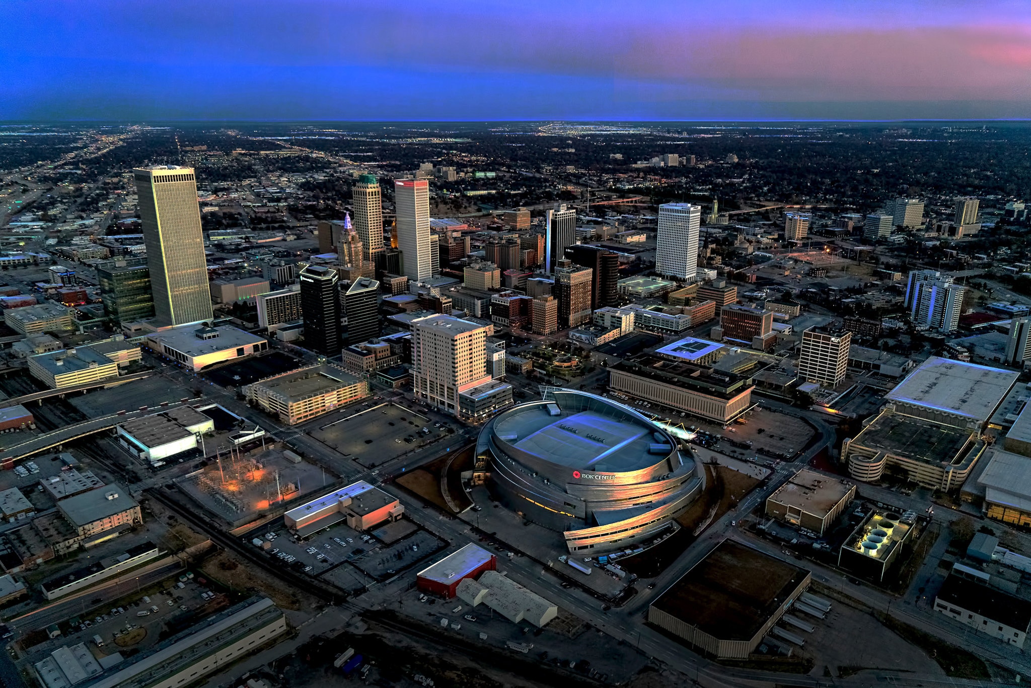 Tulsa Skyline Wall Art, Tulsa Skyline Aerial, Tulsa Skyline Print ...