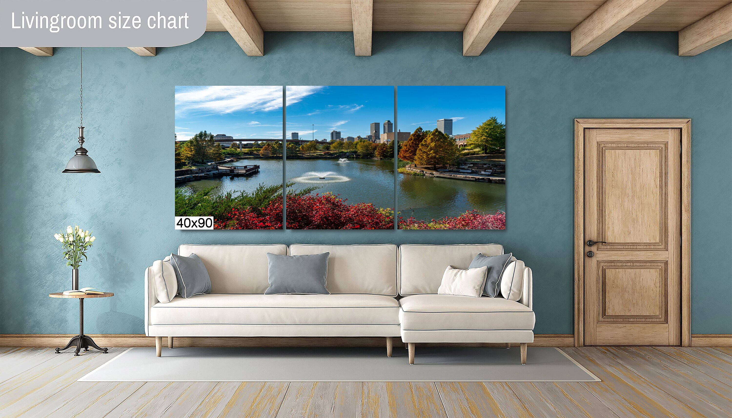 Tulsa Wall Art, Tulsa Centennial Park, Tulsa Skyline Print, Tulsa Art ...