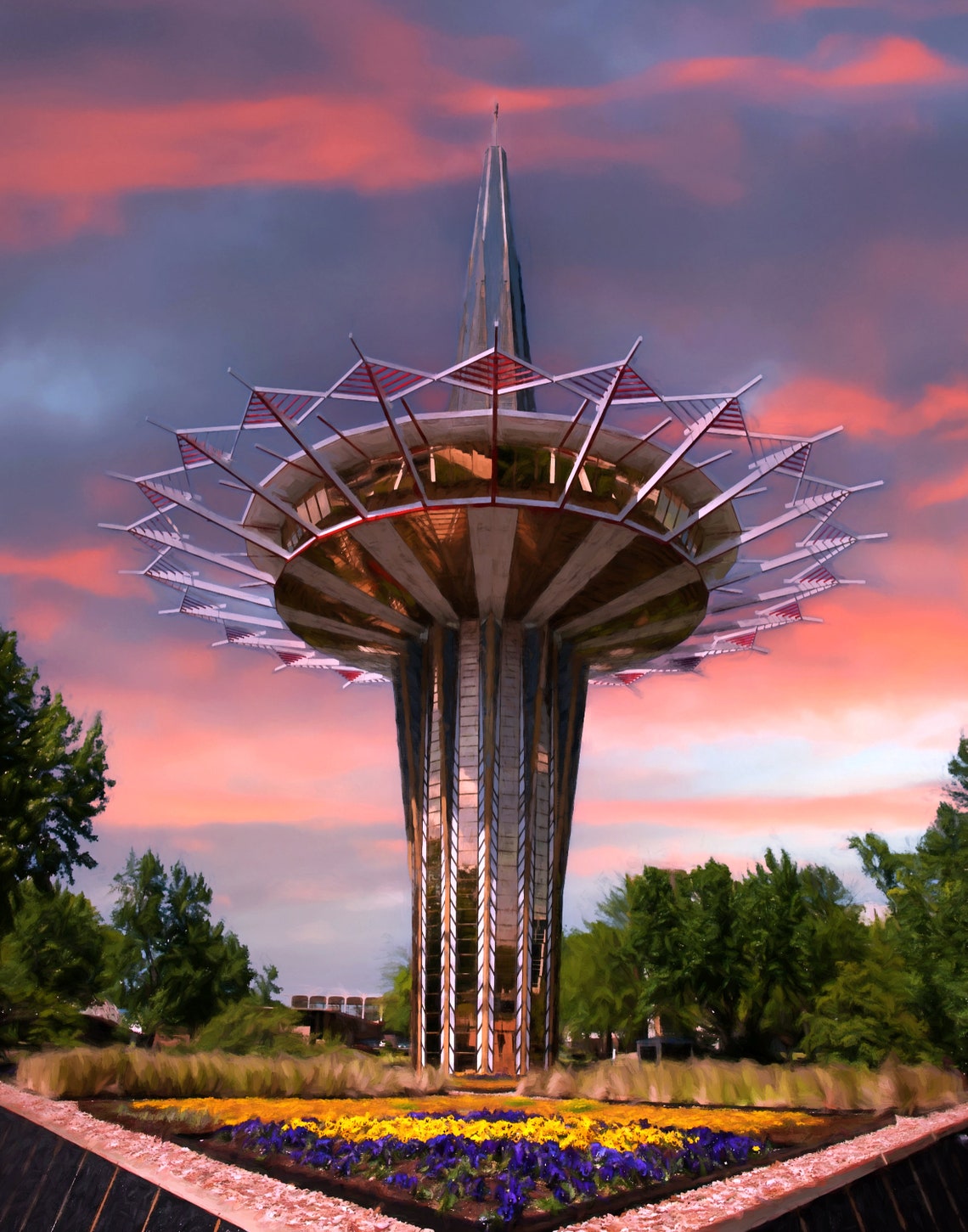 ORU Prayer Tower Tulsa OK Print, University Skyline Art - Etsy
