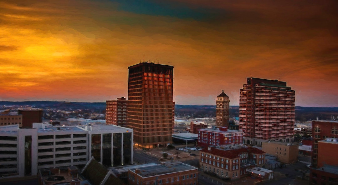 Bartlesville Skyline Wall Art, Architecture Art, Bartlesville Oklahoma ...