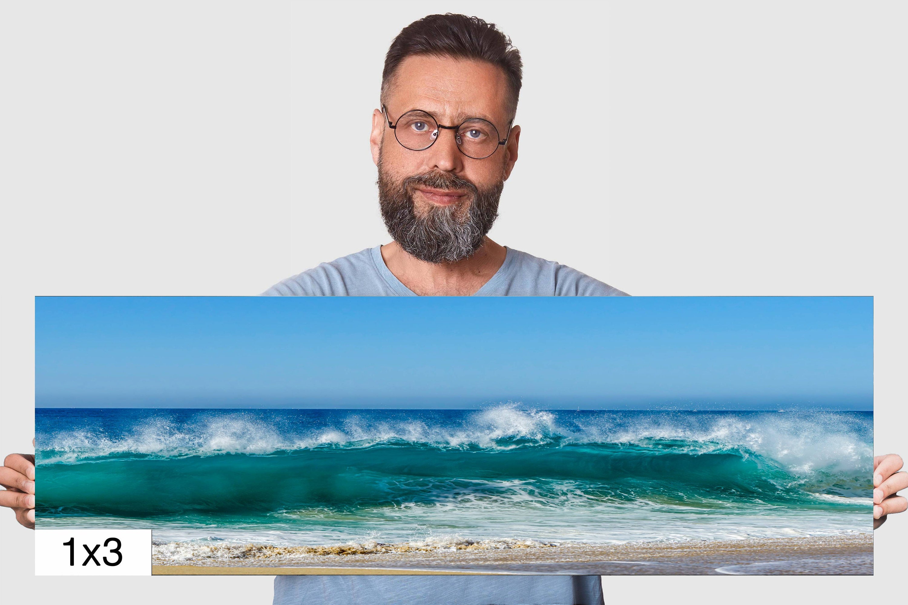 Ocean Waves Print Blue Ocean Waves Beach Scene Ocean Surf - Etsy