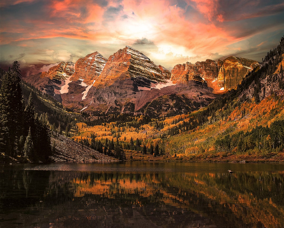 Colorado Fall Wall Art, Colorado Mountains Art, Autum Aspens Art ...