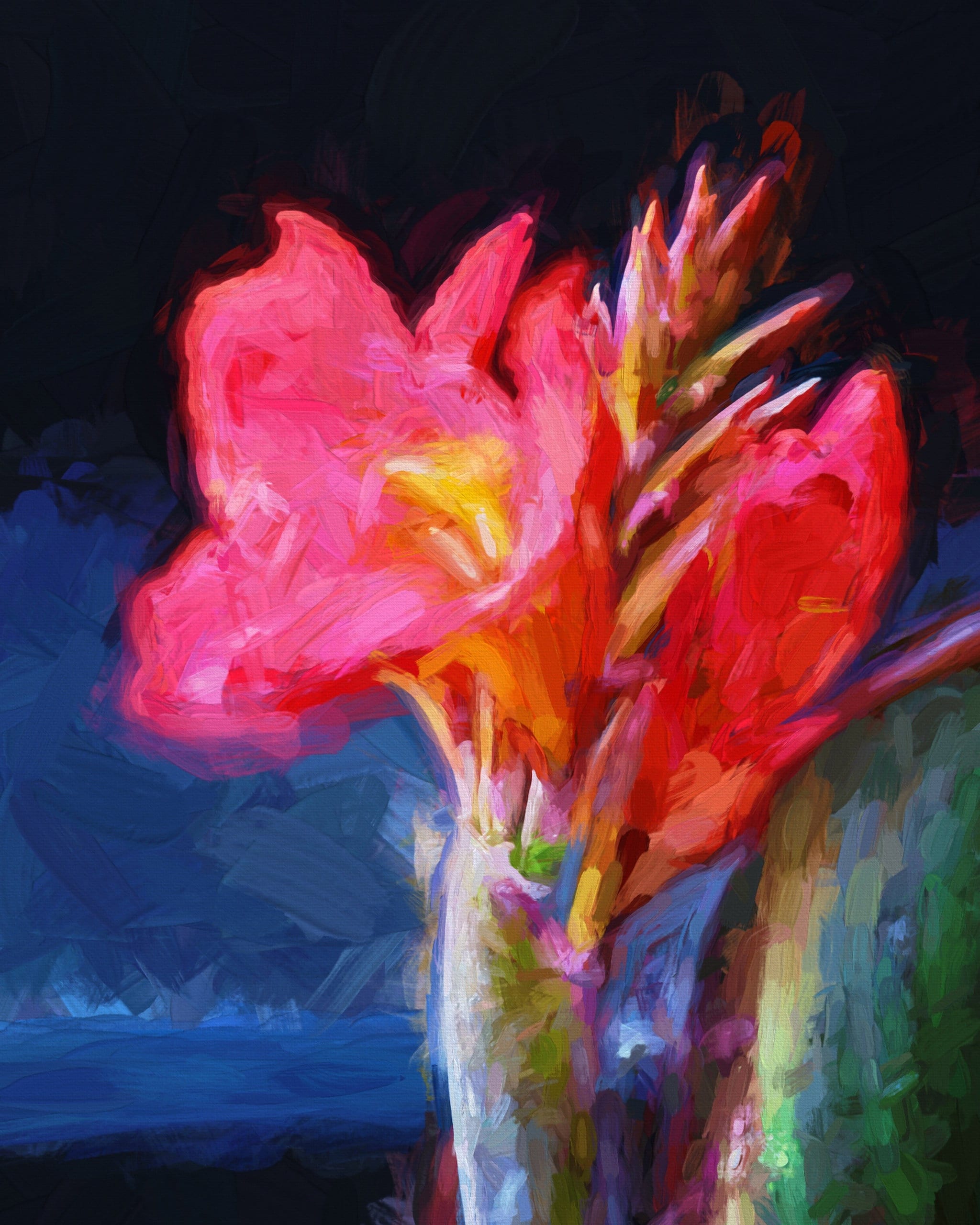 Abstract Calla Lily Flower Art Print, Fine Art Canvas - Etsy