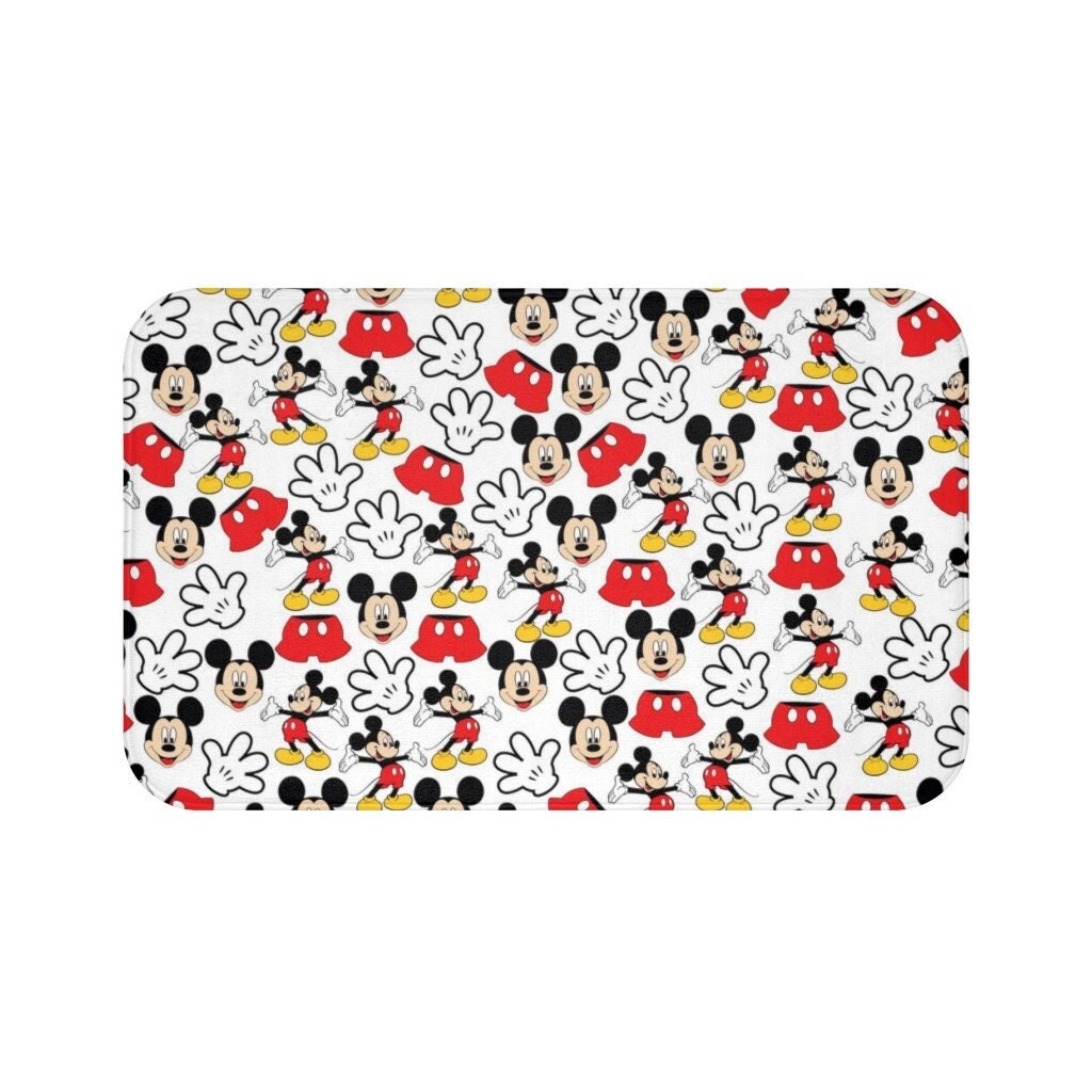 Mickey Mouse Bath Mat Mickey Mouse Bathroom Decor Mickey - Etsy