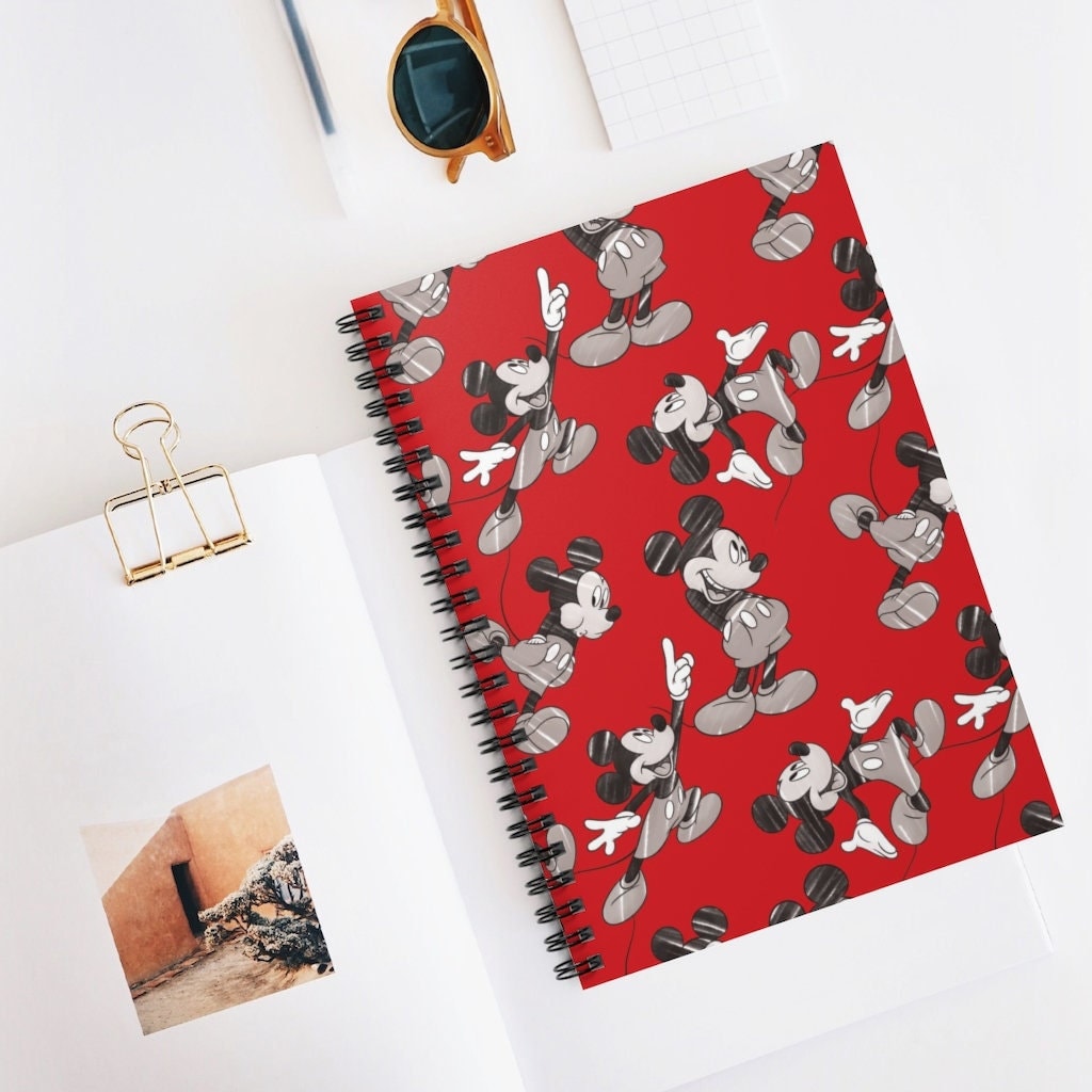 Retro Mickey Mouse Spiral Notebook Minnie Mouse Office Supply Minnie ...