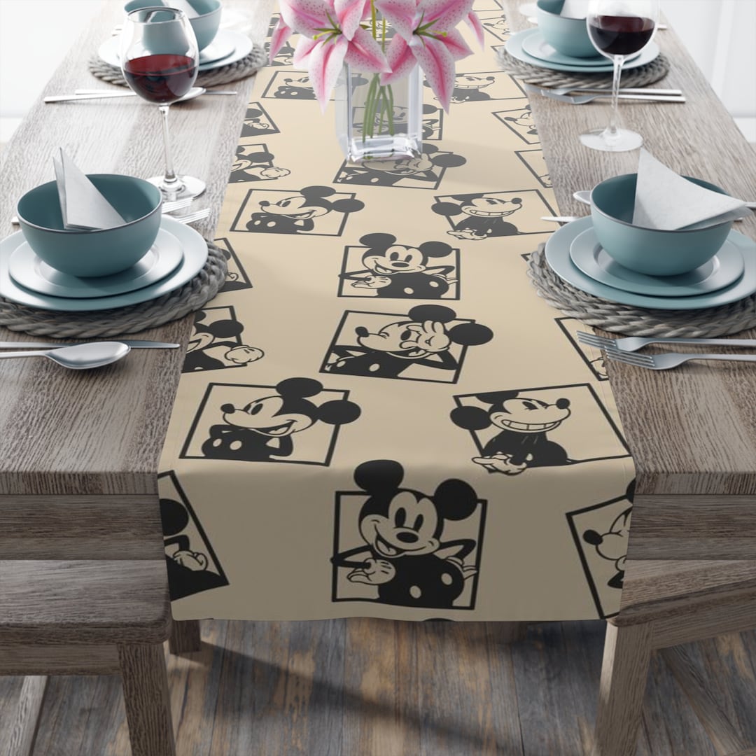 Disney Table Runner Disney Kitchen Decor Mickey Mouse Table Runner ...