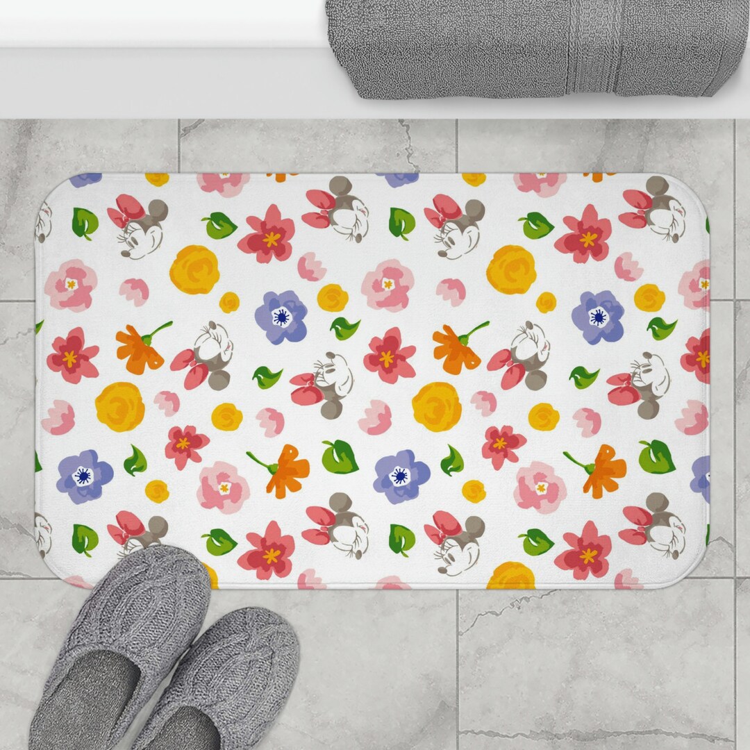 Minnie Mouse Bath Mat, Minnie Mouse Bathroom Decor, Minnie Mouse Decor ...