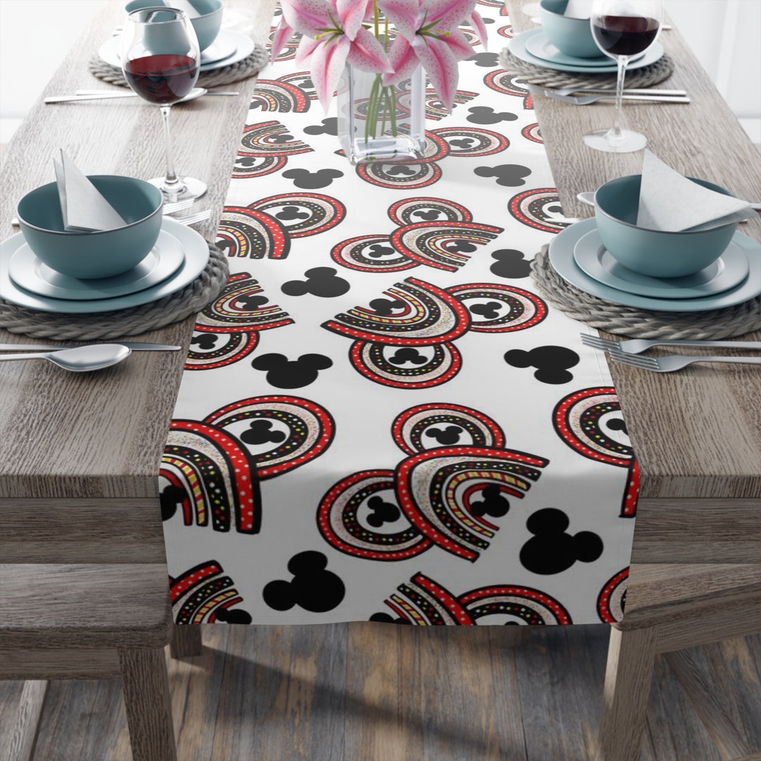 Disney Table Runner Disney Kitchen Decor Mickey Mouse Table Runner ...