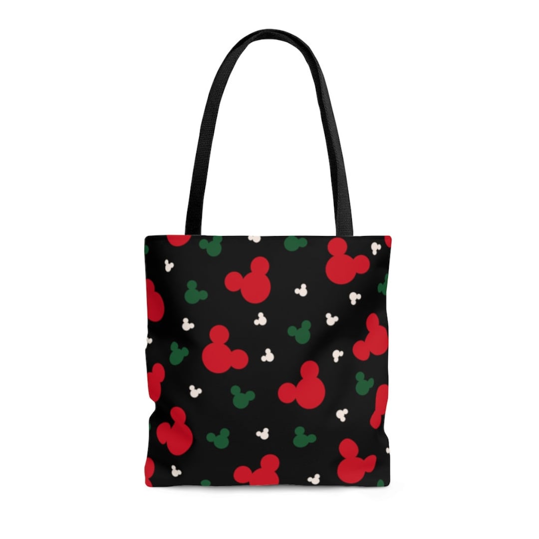 Cute Disney Christmas Tote Bag - Winter Disney Luggage - Christmas ...
