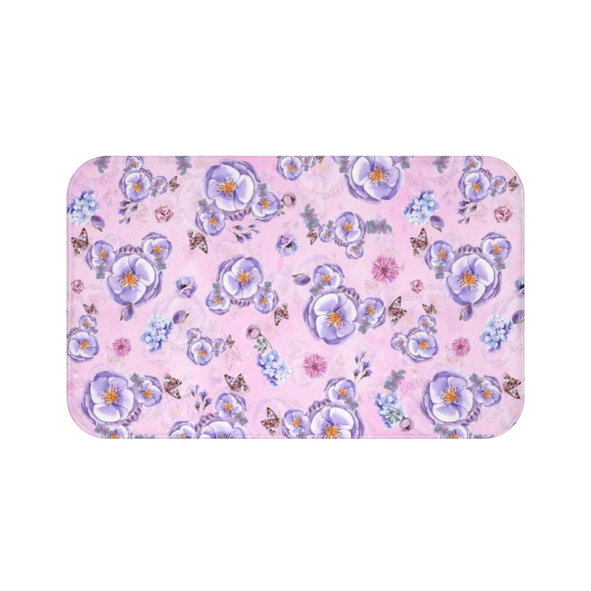 Flowers Mickey Mouse Disney Bath Mat, Disney Bathroom Decor sold by ...