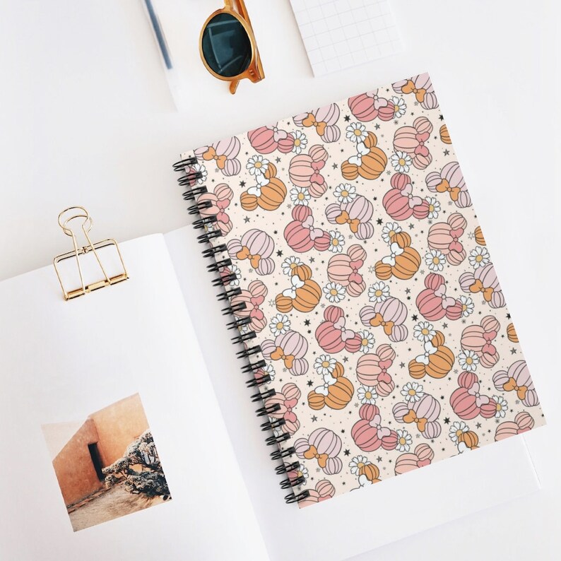 Cute Mickey Mouse Spiral Notebook - Disney Journal Minnie Mouse Office ...