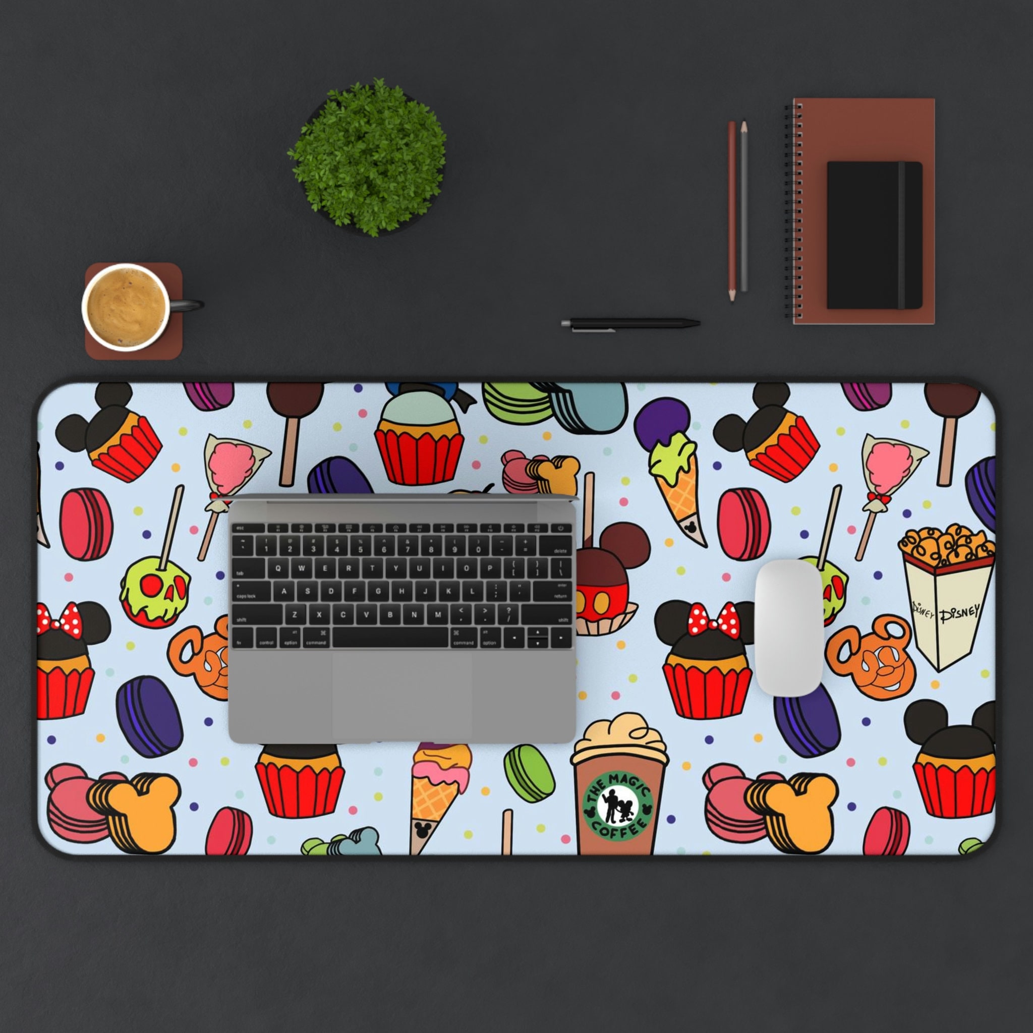 Disney Snacks Desk Mat, Magic Kingdom Office Supply, Mickey Home Decor ...