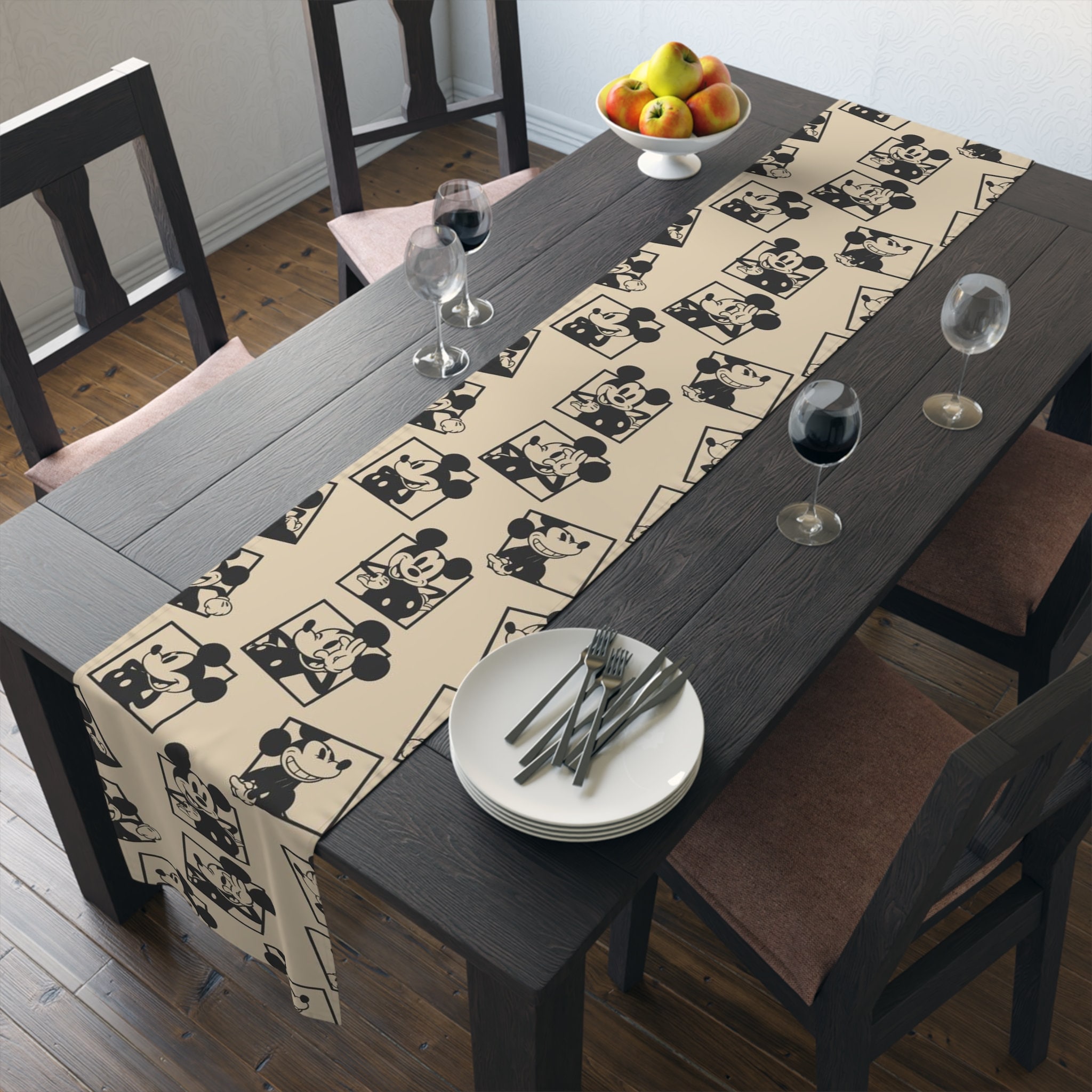 Disney Table Runner Disney Kitchen Decor Mickey Mouse Table Runner ...