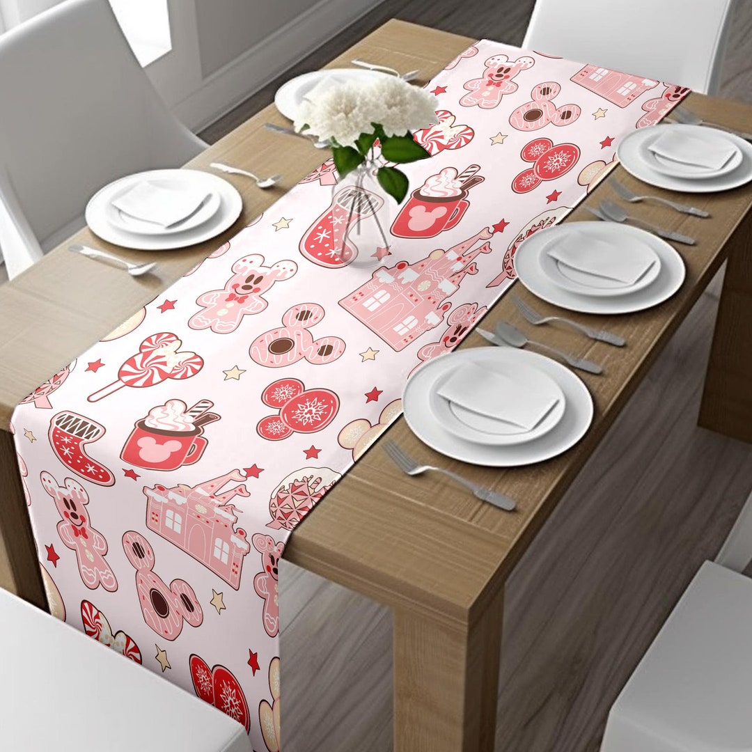 Christmas Disney Table Runner Disney Kitchen Decor Disney Table Runner ...