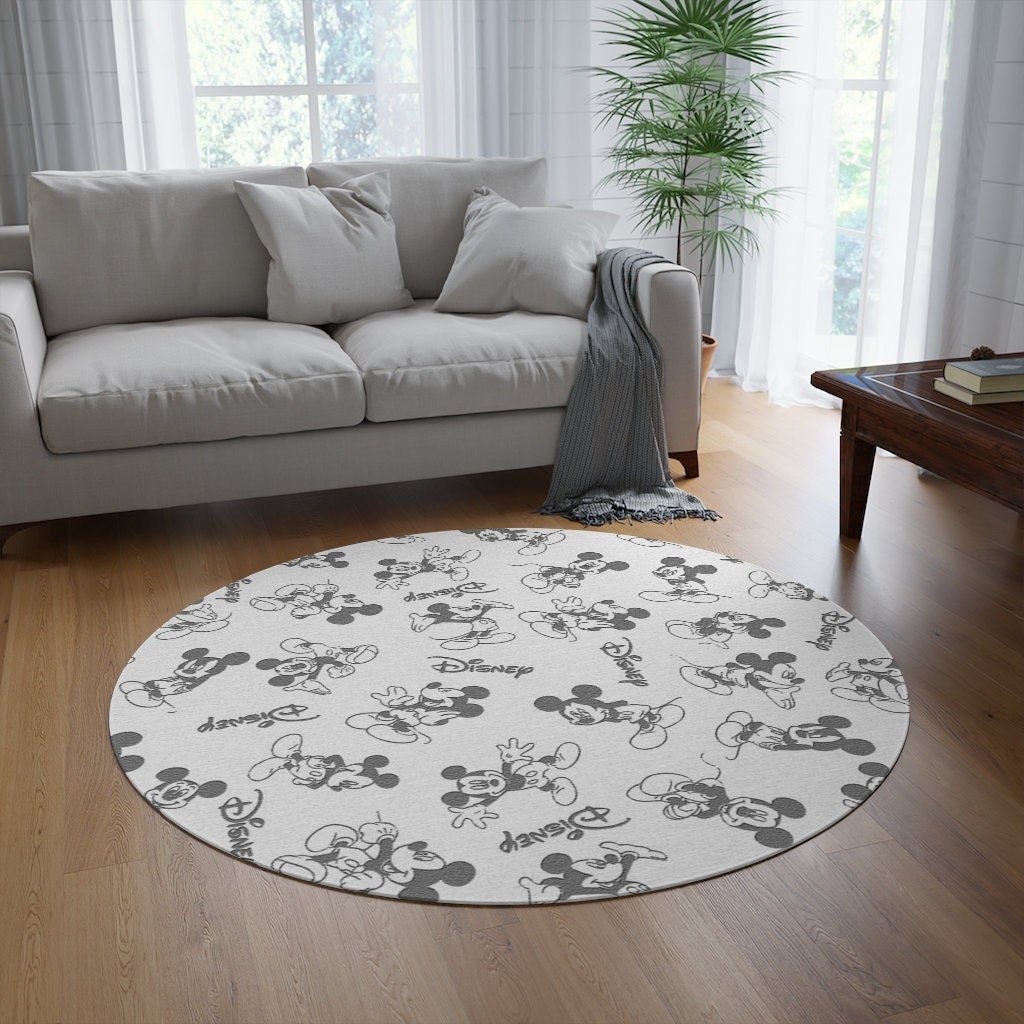 Disney Retro Rug - Vintage Mickey Mouse Rug - Disney Home Decor ...