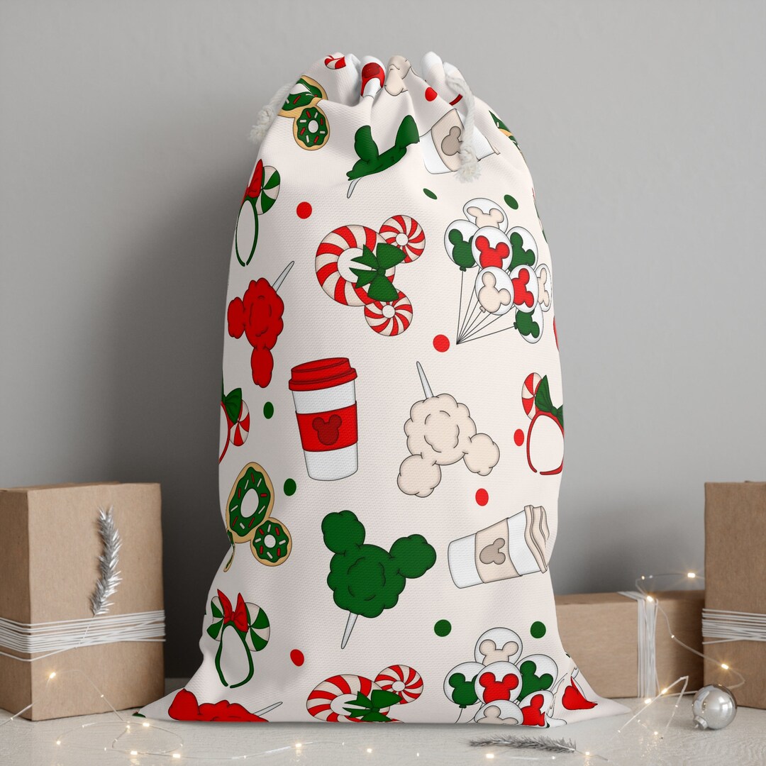 Cute Disney Sack, Disney Pink Christmas Gift Bag, Disney Holiday Gift ...