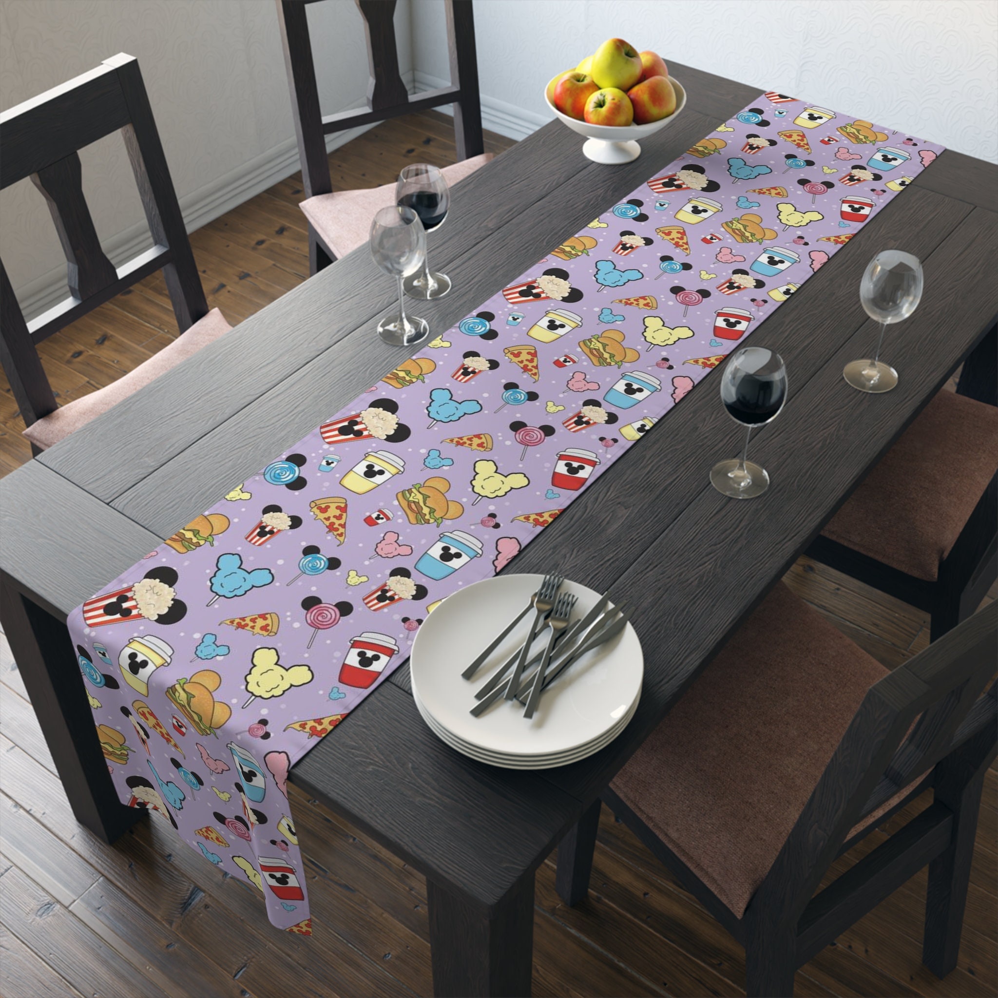 Disney Table Runner Disney Kitchen Decor Mickey Mouse Table Runner ...