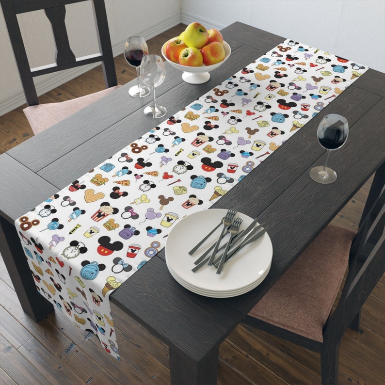 Disney Table Runner Disney Kitchen Decor Mickey Mouse Table Runner ...