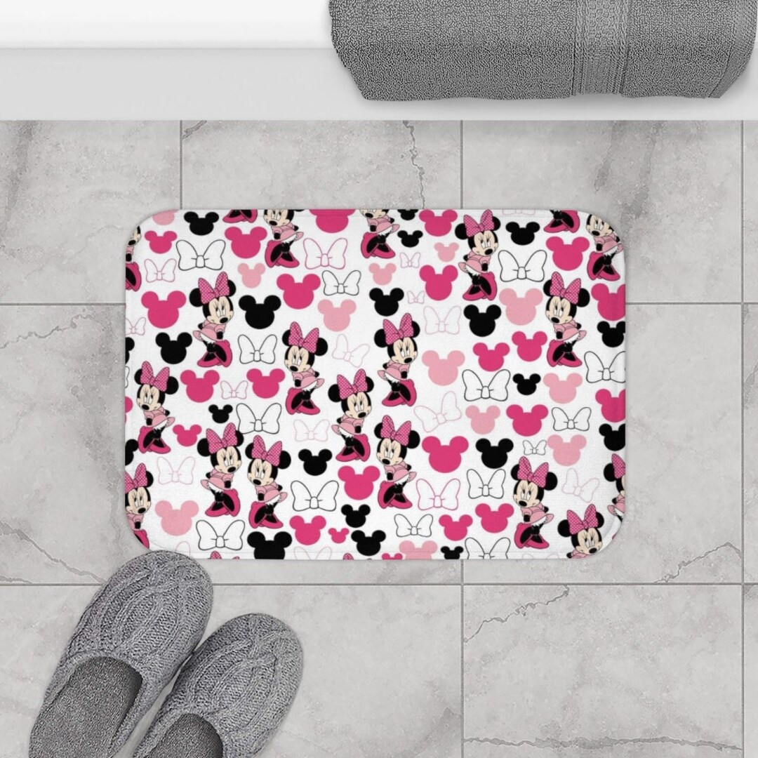 Minnie Mouse Bath Mat - Minnie Mouse Bathroom Decor - Minnie Mouse ...