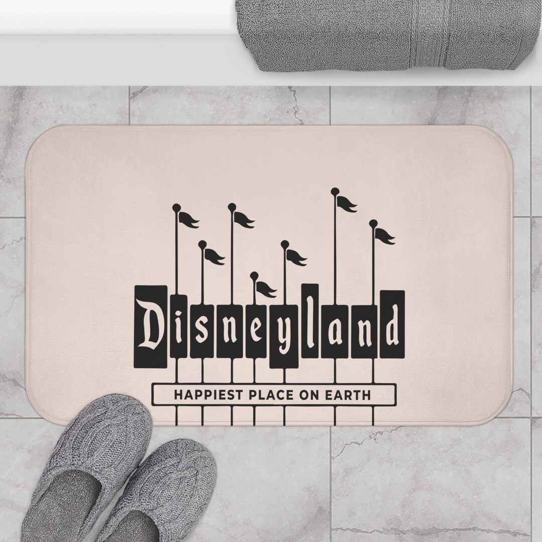 Disney Entrance Sign Bath Mat Disney Bath Decor Disney Home Decor Magic ...