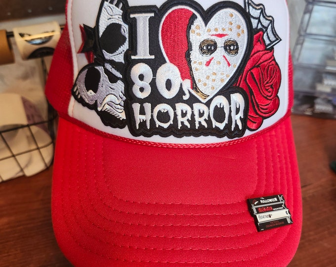 80s Horror Trucker Hat - Etsy