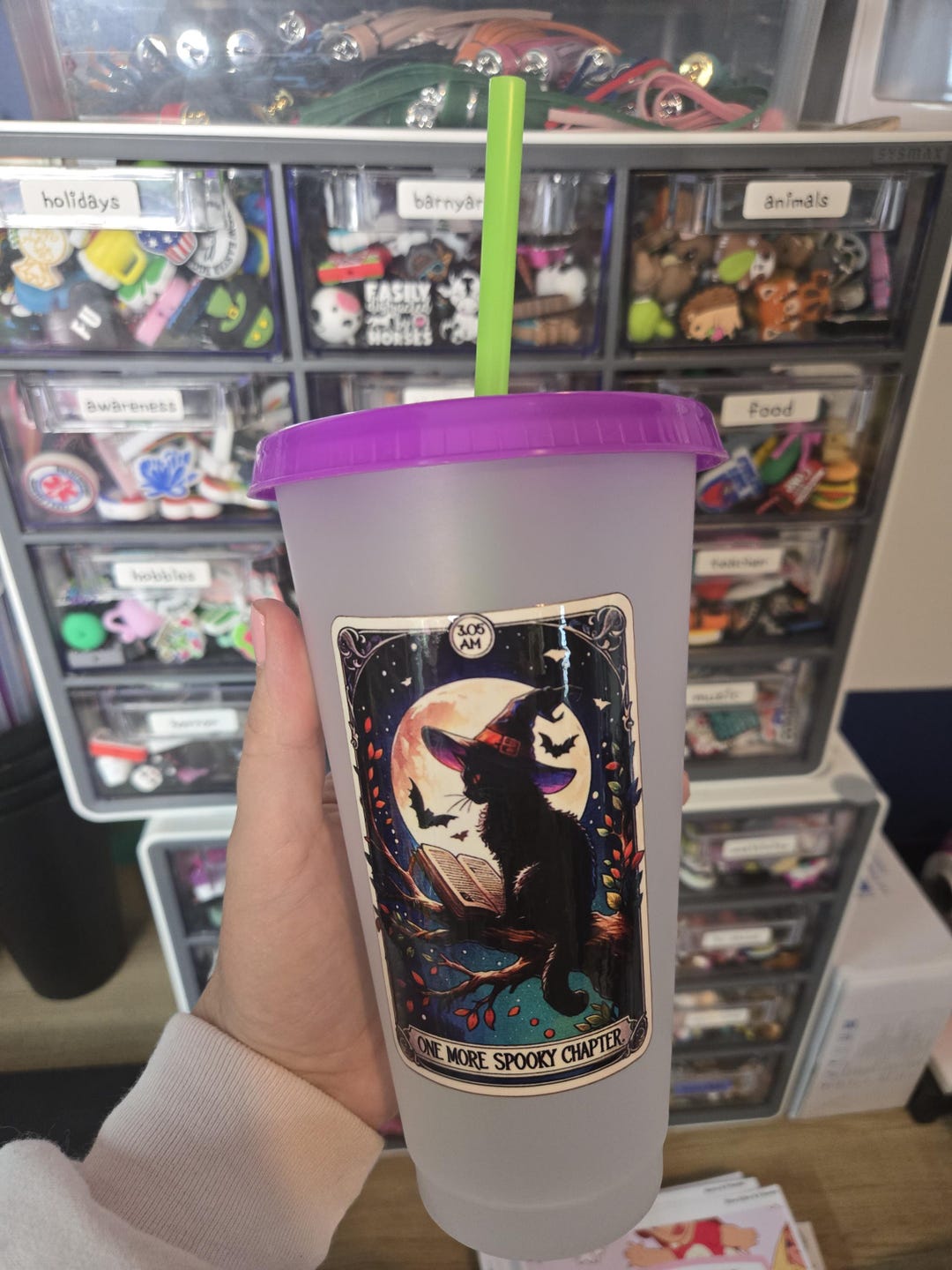 One More Spooky Chapter 24 Oz. Plastic Cold Cup With Keychain - Etsy