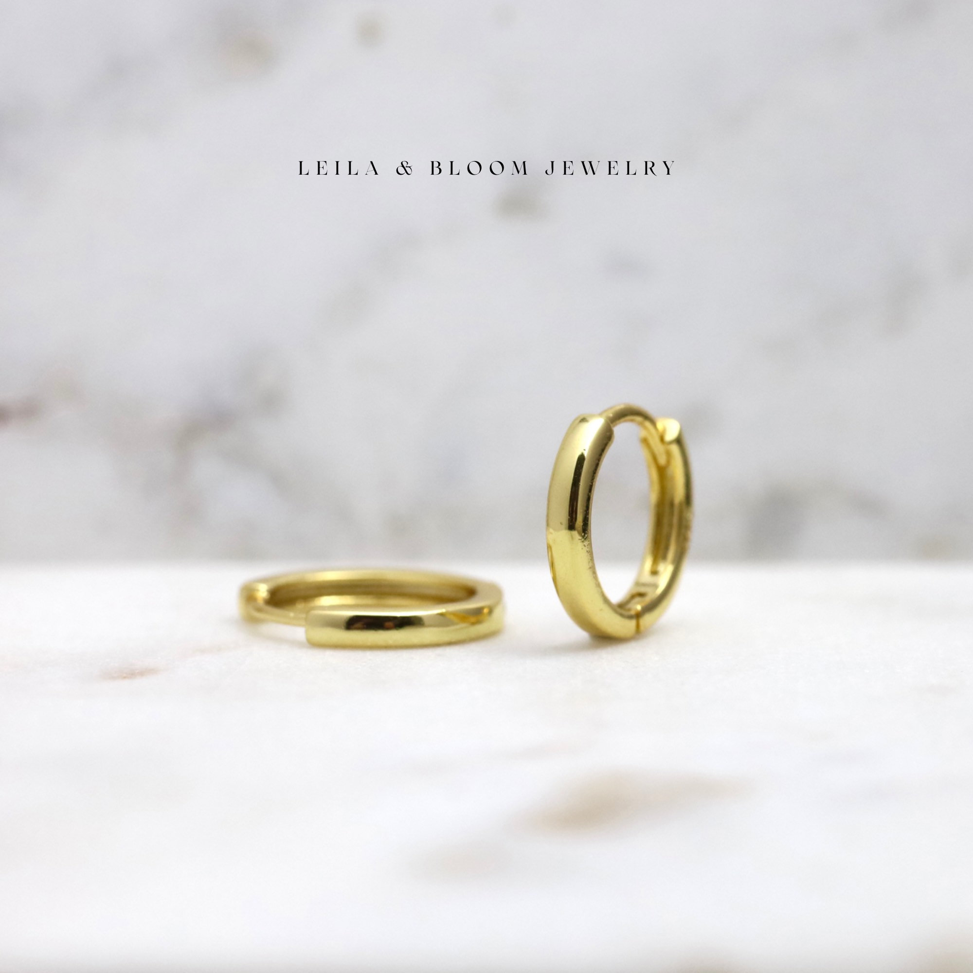 Huggie Hoop Gold Earrings • Dainty Small Tiny Gold Hoops • Conch Tragus ...