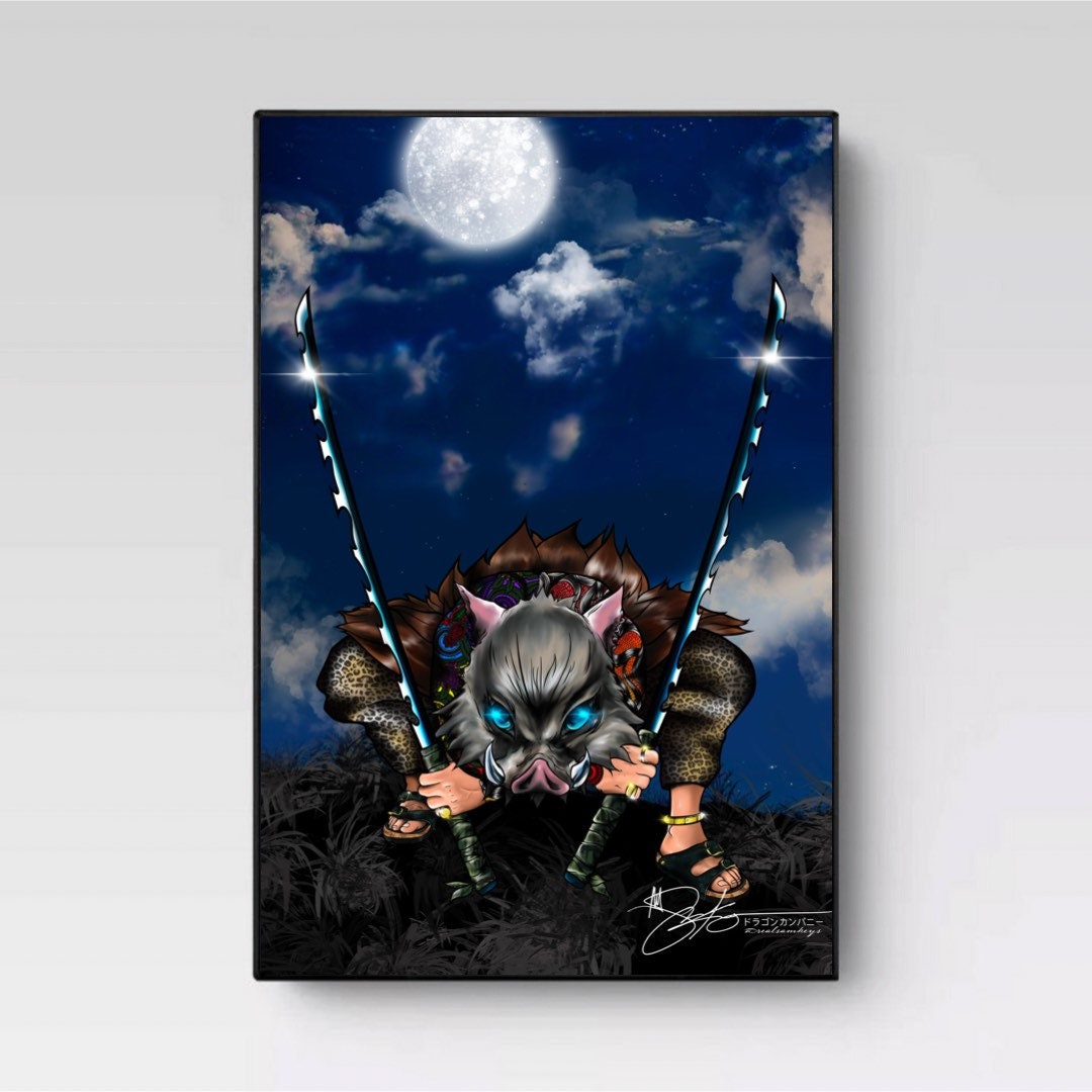 Demon Boar Boy Art Slayer Anime Fan Art - Etsy