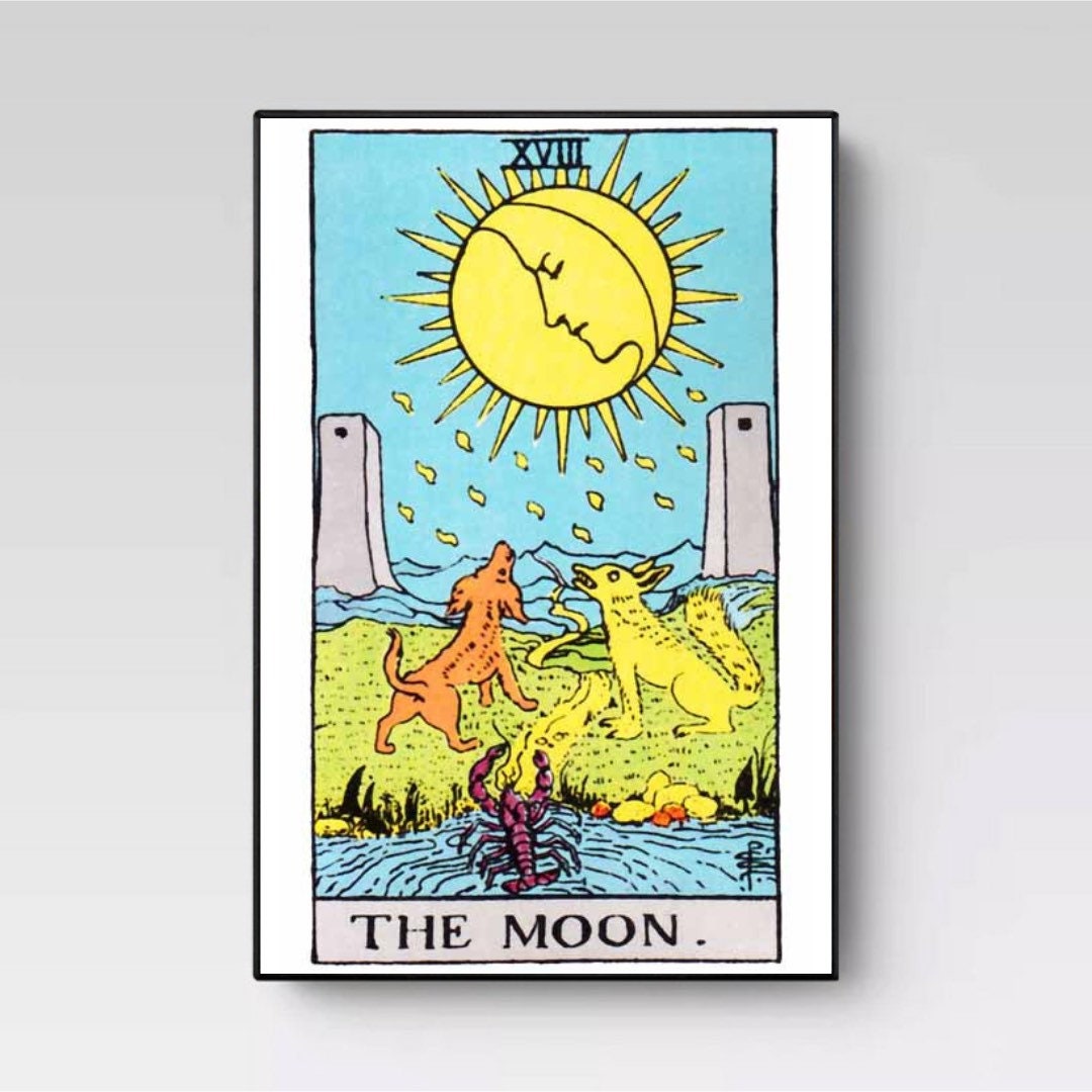 The Moon Tarot Card Art the Moon Tarot Fan Art - Etsy