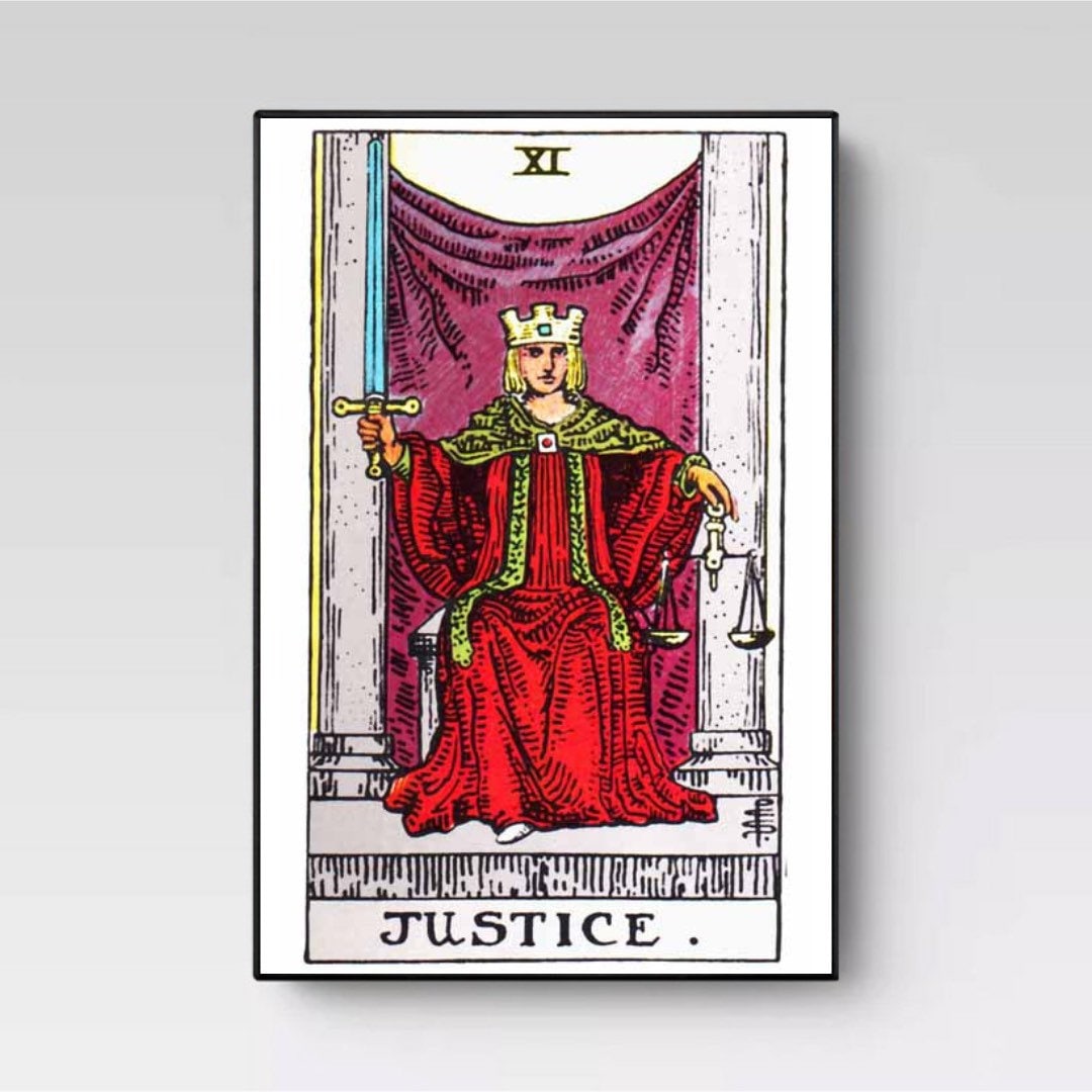 Justice Tarot Card Art the Justice Tarot Fan Art - Etsy