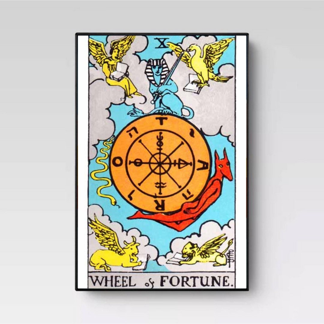 The Wheel of Fortune Tarot Card Art Wheel of Fortune Tarot Fan Art - Etsy