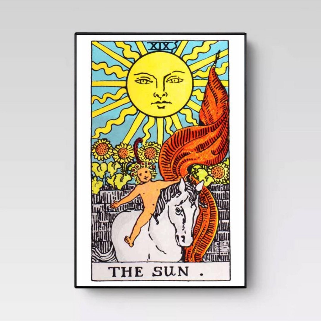 The Sun Tarot Card Art the Sun Tarot Fan Art - Etsy Australia