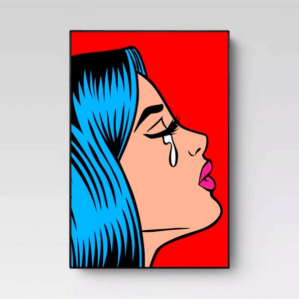 Sad Comic Girl - Etsy