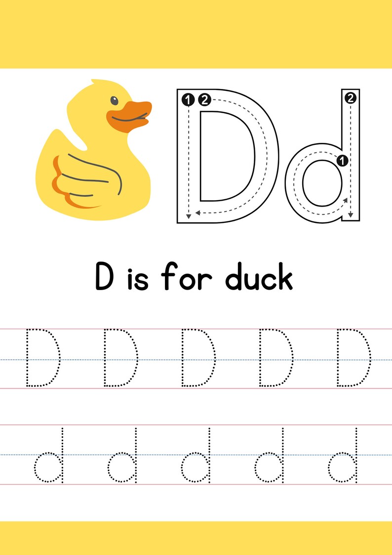 26 Fun Printable Letter Tracing Pages - Etsy Canada