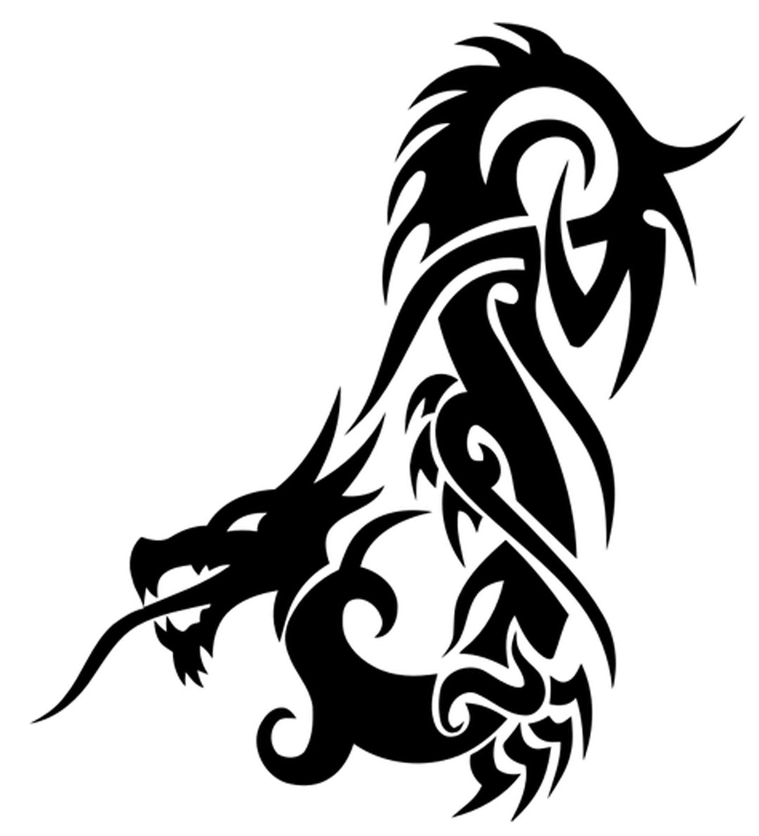 Tribal Dragon Vinyl Decal - Etsy
