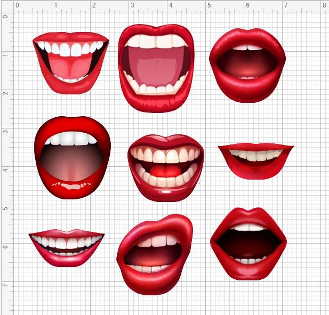 2" Laughing Lips Vinyl Stickers - Etsy