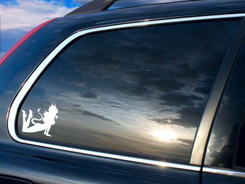 Sexy Devil Girl Permanent Vinyl Decal - Etsy