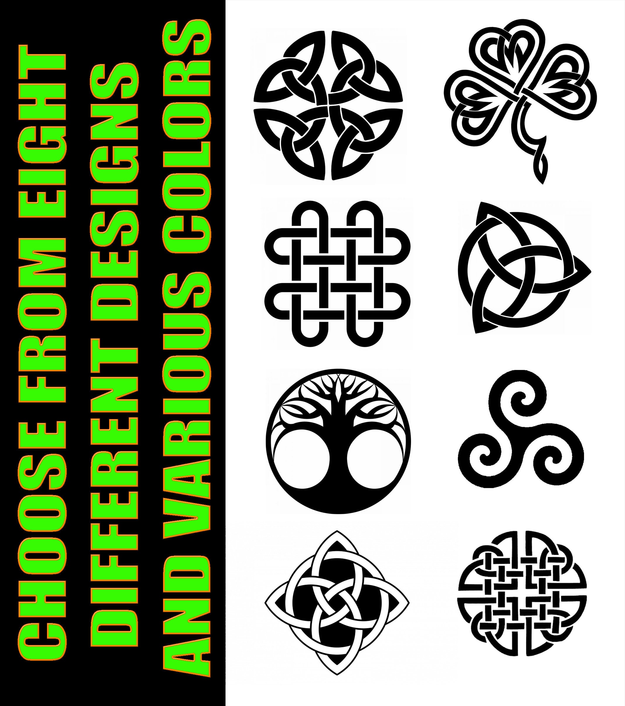 5.5" Celtic Symbols Vinyl Decals - Etsy