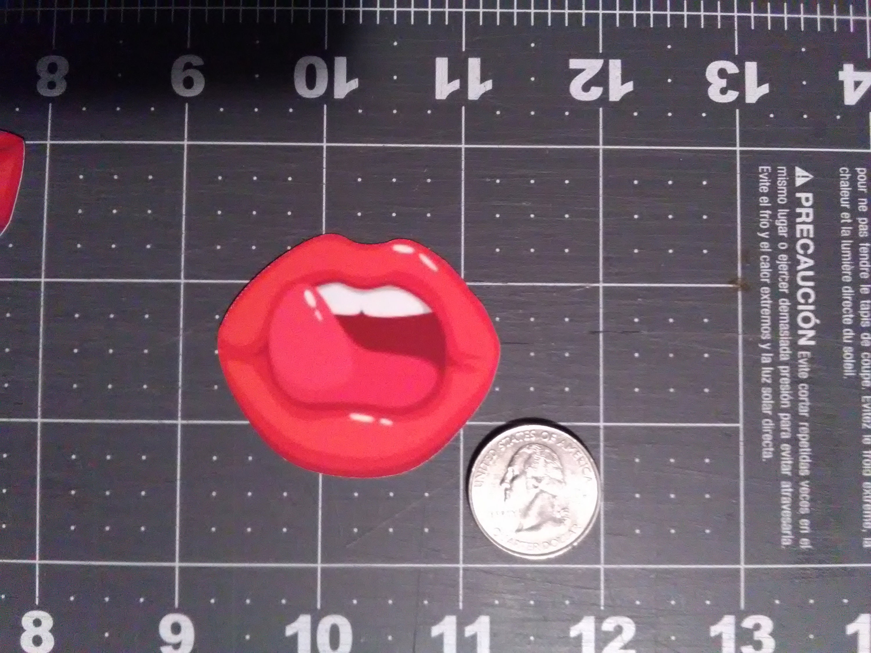 Set of 9 , 2 Cartoon Lips Vinyl Stickers - Etsy