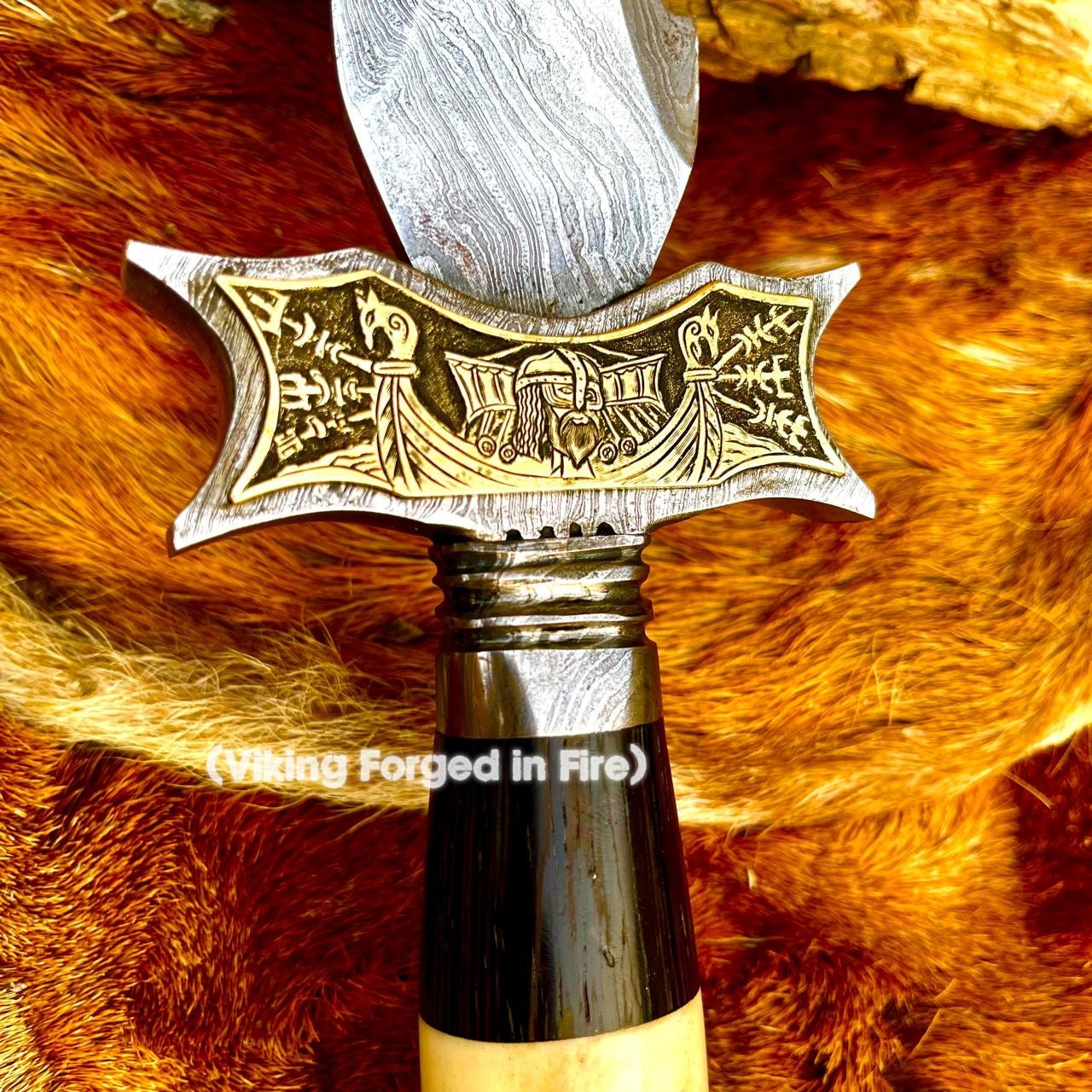 Handmade Viking Sword, Forged in Fire mosaic Damascus Steel Sword, Hand ...